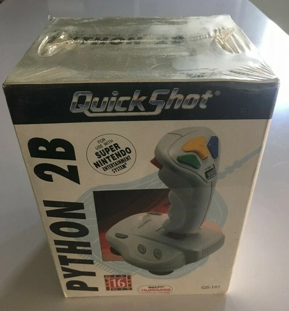 (NEW) SNES QUICKSHOT Python 2B Flight Stick Joystick QS-197 Super ...