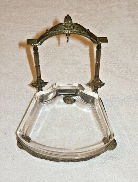 RARE PORTE MONTRE à gousset ancien , bronze et baccara , bel état EUR ...