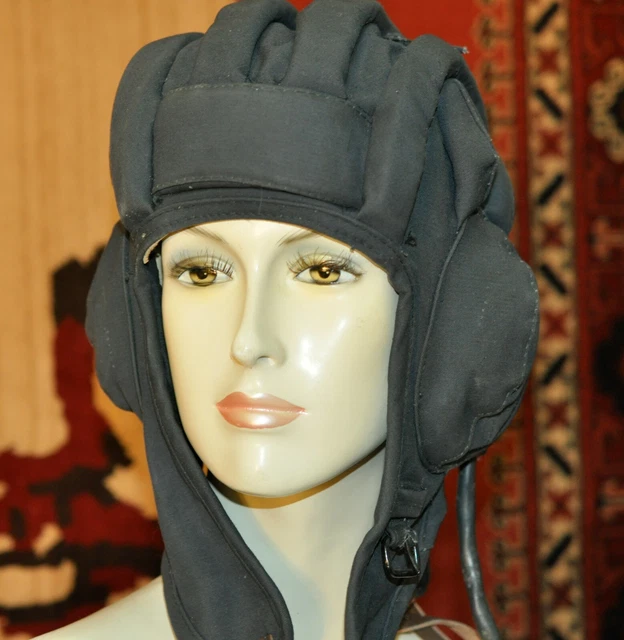 ORIGINAL VINTAGE SOVIET Union USSR Tankman Tanker Tank-t 34 Cap Helmet ...