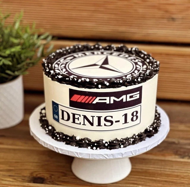 PERSONALISIERTE ESSBARE MERCEDES Benz Auto Kuchen Topper A4 Eisblatt ...