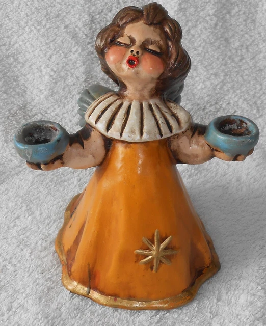 THUN BOZENER KERAMIK - Engel als Kerzenhalter curryfarben ca. 18 cm hoch EUR 35,00 - PicClick DE