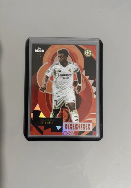 TOPPS UCC DECO 2024/25 2025 Rodrygo SSP Case Hit Razzmatazz Insert Card ...
