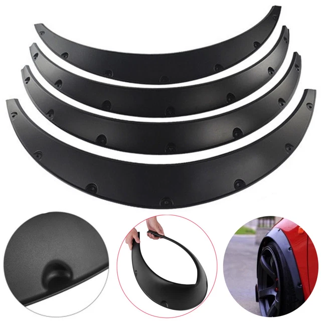 UNIVERSAL FENDER FLARES Wide Body Kit Over Wheel Arch Extension Set ...