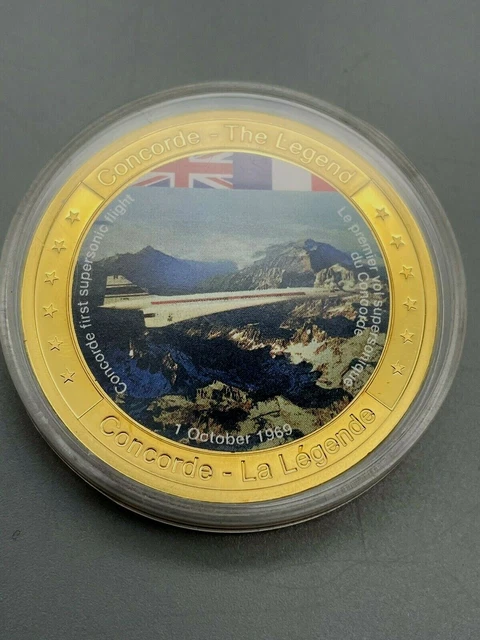 CONCORDE THE LEGEND 24ct Gold Plated Commemorative Uncirculated Coin ...