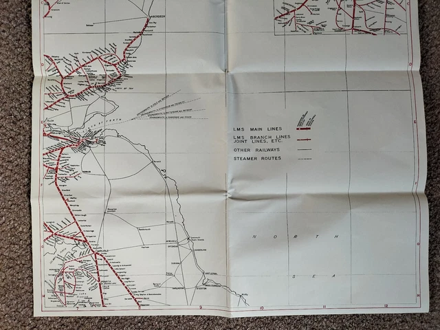 MAP OF LMS Railway North East England £25.00 - PicClick UK
