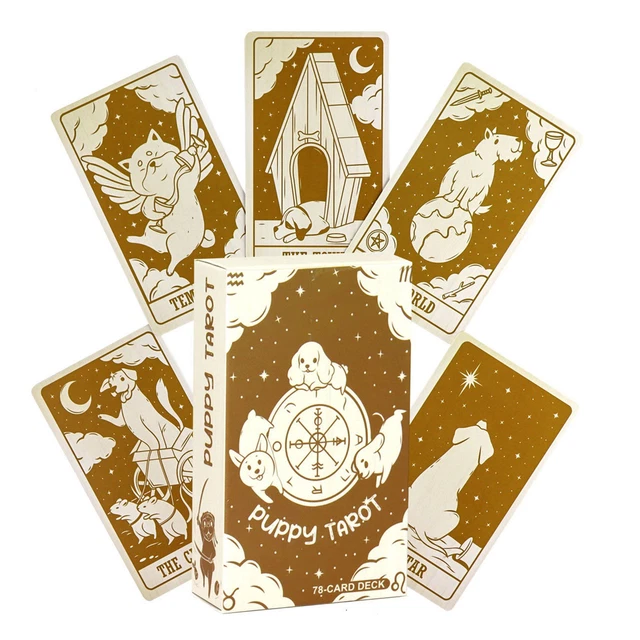 PUPPY TAROT FULL English Dog Oracle Cards Fate Divination Deck Party ...