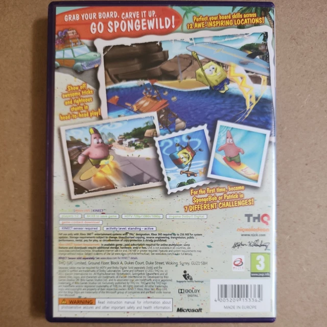 SPONGEBOB SQUAREPANTS SURF And Skate Roadtrip - Kinect - Xbox 360 £14. ...
