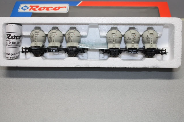 ROCO 46520 SET Vagoni Merci Vagone Trasporto Container DB Scala H0 Conf ...