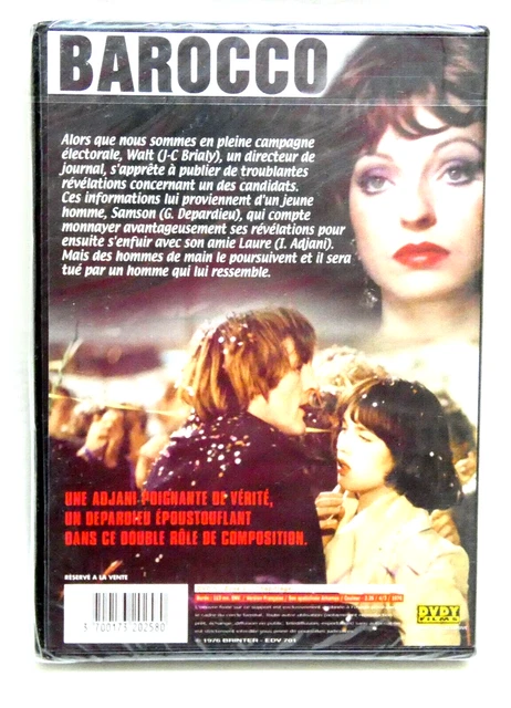 BAROCCO FILM DVD Gerard Depardieu Isabelle Adjani 1976 Techine Neuf ...