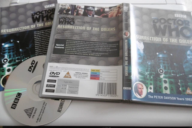 DOCTOR WHO RESURRECTION Of The Daleks Dvd Peter Davison Cert Pg Bbc Tv ...
