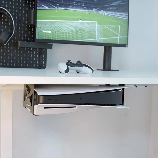 FOR PS5 CONSOLE Metal Storage Stand Under Desk with Stable Secure ...
