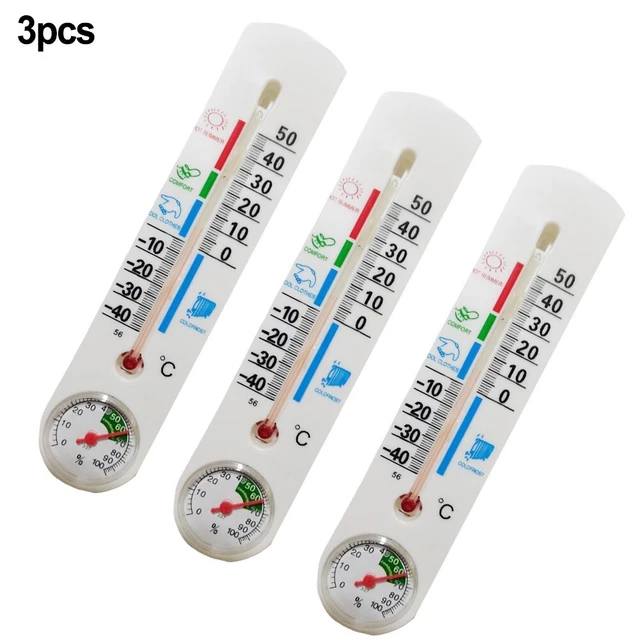 INDOOR/OUTDOOR TEMPERATURE AND Humidity Meter Wall Mounted Easy to Read ...