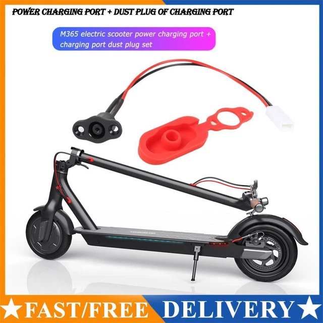 ELECTRIC SCOOTER POWER Charger Cord Cable+Charging Port Plug Cover Set ...