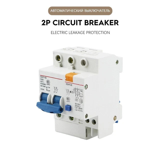 CIRCUIT BREAKER 2P Lightning Protection SPD Main Switch RCBO MCB Surge ...
