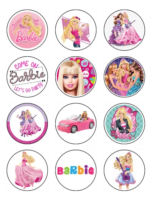 BARBIE LOGO EDIBLE Cake Topper Image Barbie Edible Cake Decoration ...