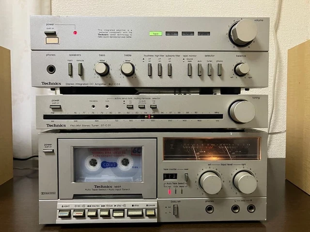 TECHNICS SU-C03 ST-C01 M07 Amplifier Tuner Cassette Deck Tested and ...