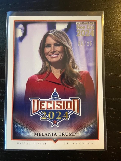 2024 DECISION MELANIA Trump Election Day 2024 Silver Stamp Card SSP #6/ ...