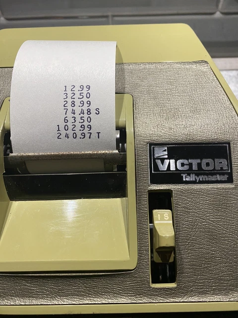 VICTOR TALLYMASTER VINTAGE printing adding machine calculator £70.00 ...