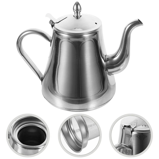 HEAT RESISTANT STAINLESS Steel Handheld Coffee Kettle Filter Design Tea ...