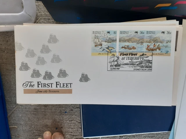 AUSTRALIA FDC 1987 first fleet teneriffe sydney postmark EUR 1,55 ...