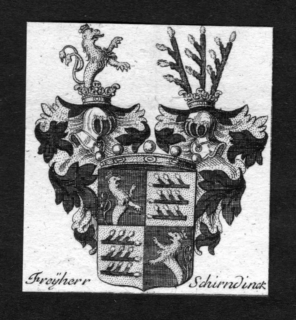 1750 - SCHIRNDING Schirndinger Wappen Adel coat of arms heraldry ...