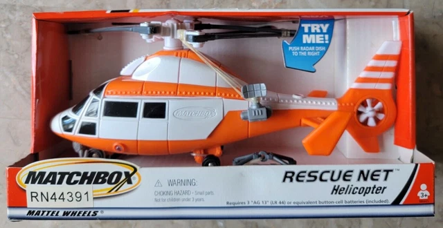 VINTAGE NEW 2000 Matchbox Rescue Net Helicopter Battery Operated 88445 ...