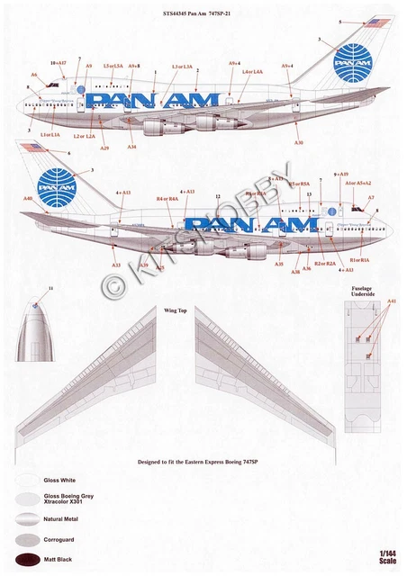 KITSHOBBY 1/144 BOEING 747SP Pan Am "Billboard" Model Kit Set £81.00 ...