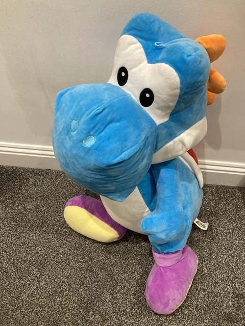 OFFICIAL NINTENDO JUMBO Large 3 Foot 35" Super Mario Blue Yoshi Plush ...