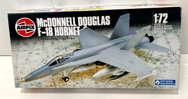 AIRFIX (GUNZE SANGYO) 1:72 Scale McDonnell Douglas F-18 Hornet model ...