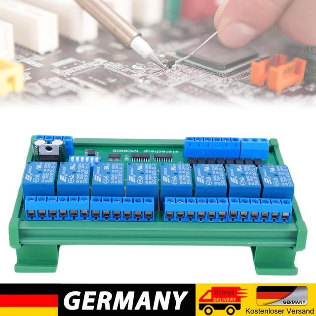 Dc 12v 24v 8ch Isolated Input 8ch Output Relays Modules Switch Din35 C45 Rail Eur 1949 8091