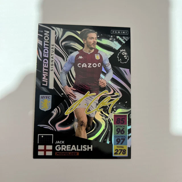 JACK GREALISH SIGNATURE limited edition PL 2021/22 Adrenalyn. New ...