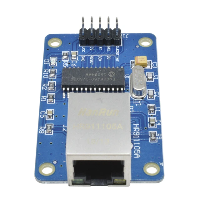 ENC28J60 ETHERNET LAN Network Module For Arduino DIY SPI AVR PIC LPC ...