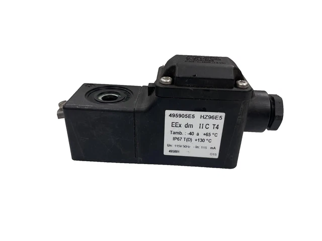 PARKER LUCIFER 495905E5 Explosion Proof ATEX Solenoid Coil 115V 50 Hz ...