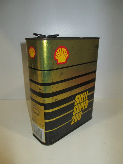 ANCIEN BIDON HUILE TOLE SHELL SUPER 200 2 Litres EUR 19,99 - PicClick FR