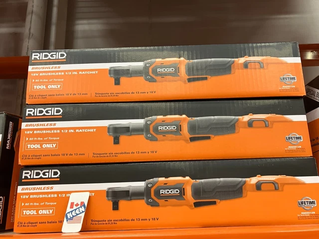 RIDGID CANADA 18V Brushless Cordless 1/2-inch Ratchet (Tool Only) $399. ...