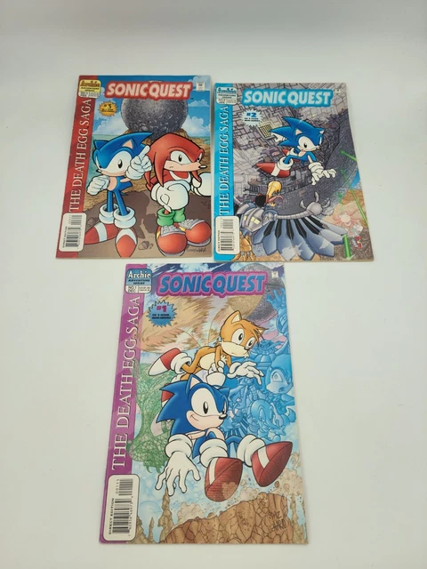 Sonic Hedgehog Comics Sonic Quest Mini Series 1 2 3 Death Egg Saa £49 16 Picclick Uk