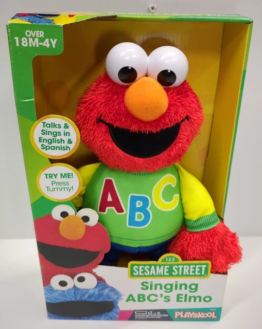 SESAME STREET SINGING ABC's Learning Alphabet Elmo Plush Doll 12 ...
