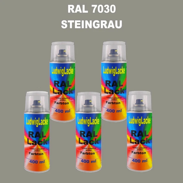 RAL 7030 GRIS Pierre Brillant Spray 5 X 400ml Aérosol Spray Peinture ...