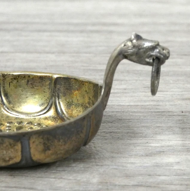 NORWEGIAN 830 SILVER Viking Boat Salt Boat Dish 3" Stamped (Mtr) £39.00 ...
