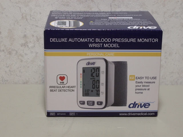 DRIVE MEDICAL DELUXE Automatic Blood Pressure Wrist Monitor BP3200 $26. ...
