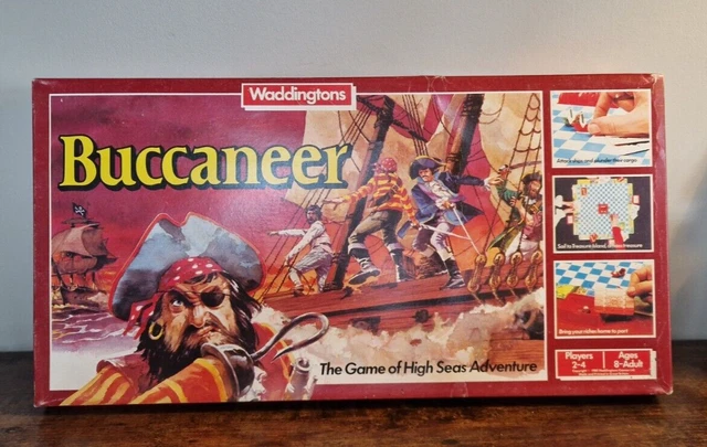 VINTAGE BUCCANEER BOARD Game ( Waddingtons 1970's) COMPLETE £25.00 ...