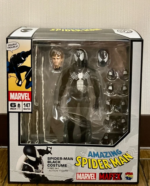MEDICOM MAFEX NO.168 MAFEX SPIDER-MAN BLACK COSTUME (COMIC Ver.) Japan ...