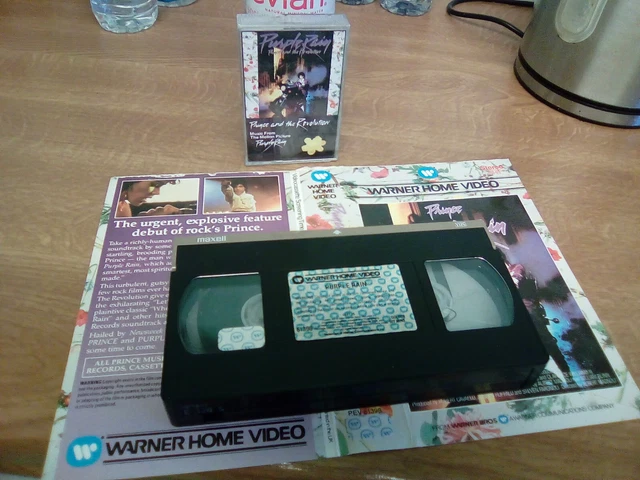 PRINCE PURPLE RAIN VHS PRE CERT Warner Big box embossed & FREE CASSETTE ...