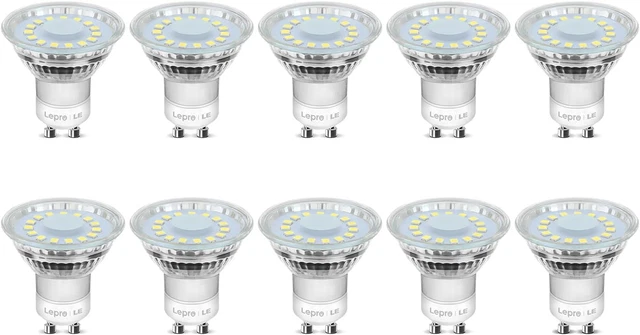 Gu10 Led Bulbs Cool White 5000k 50w Halogen Spotlight Equivalent 4w