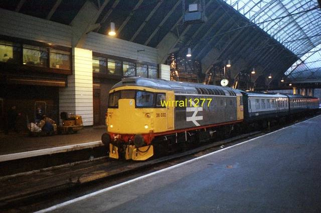 ORIGINAL RAILWAY PHOTOGRAPHIC negative Class 26 26032 at Glasgow Queen ...