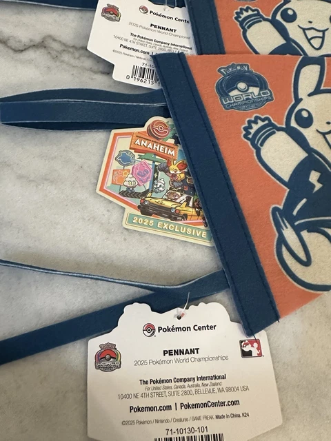 POKEMON WORLD CHAMPIONSHIPS 2025 Anaheim Worlds Exclusive Flag Pennant ...