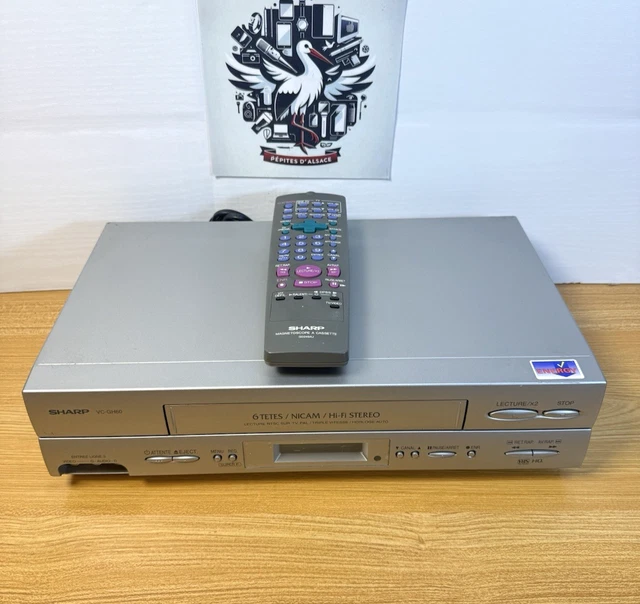 MAGNÉTOSCOPE VHS SHARP VC-GH60 Pal/Secam Lecteur Cassette VCR 6 Têtes ...