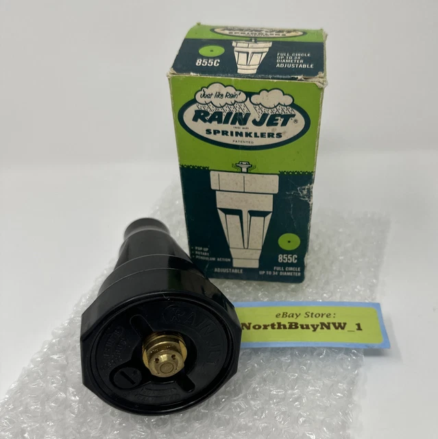 RARE NOS RAIN JET 855C Sprinkler 800 Series 34 ft Full Circle Pattern ...