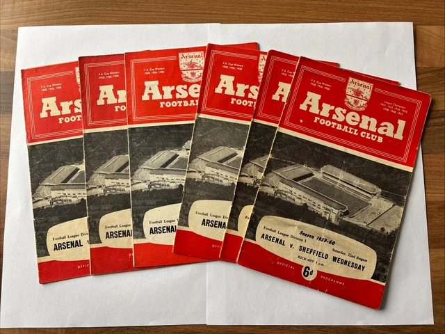 6 X ARSENAL Football Programmes From Season 1959/1960 £0.99 - PicClick UK