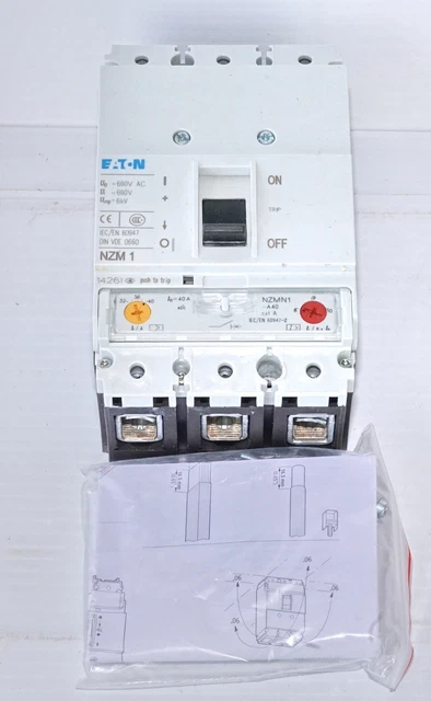 EATON MOELLER NZMN1-A160 MCCB 40A Circuit Breaker Adjustable 32-40A ...